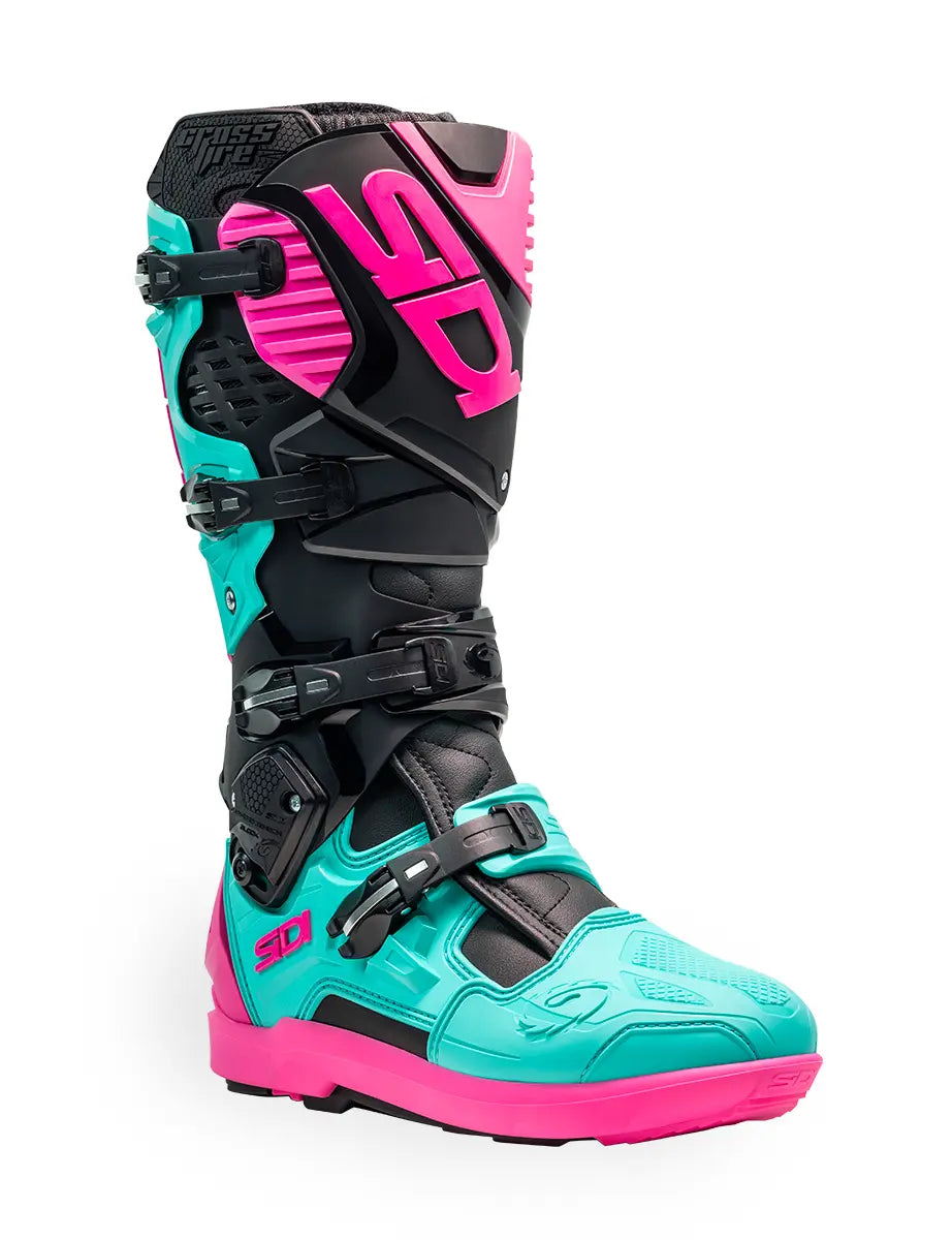 SIDI Crossfire 3 SRS Black/Mint/Pink Boots (NEW 2025) – Regina Specialties