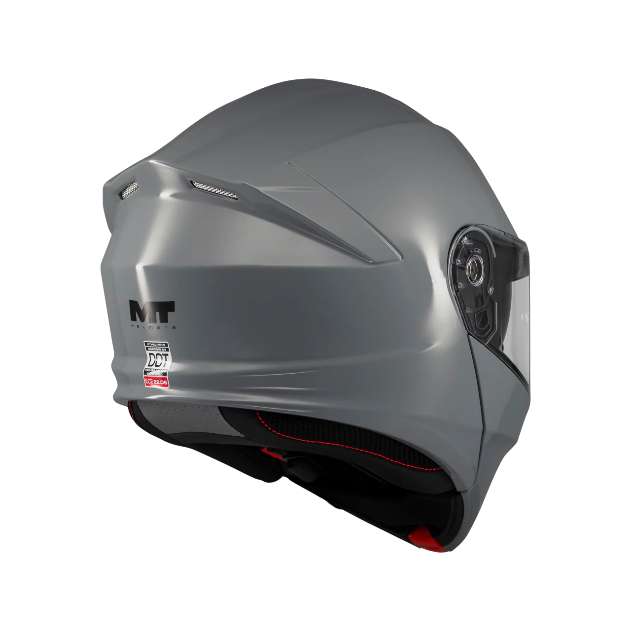 MT Helmets GENESIS SV Modular Solid A12 Gloss Grey Helmet – Regina ...