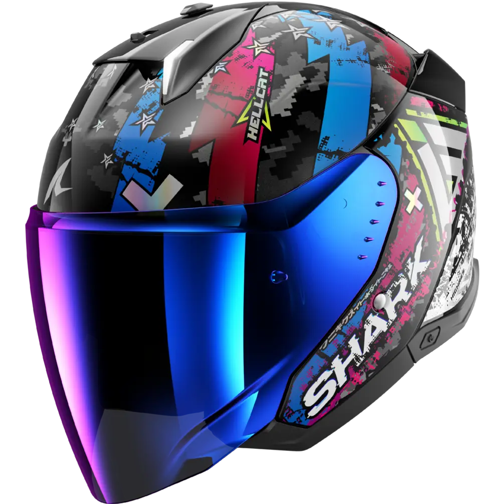 Shark Skwal i3 Jet Hellcat Black/Blue Helmet (KUB) – Regina Specialties