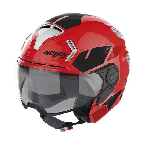 Nolan N30-4 T Blazer 030 Corsa Red (White/Black) Helmet – Regina ...