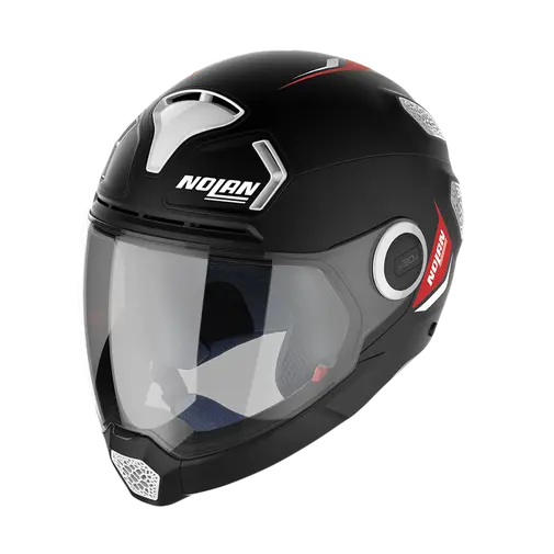 Nolan N30-4 VP Inception 027 Flat Black (White/Red) – Regina Specialties