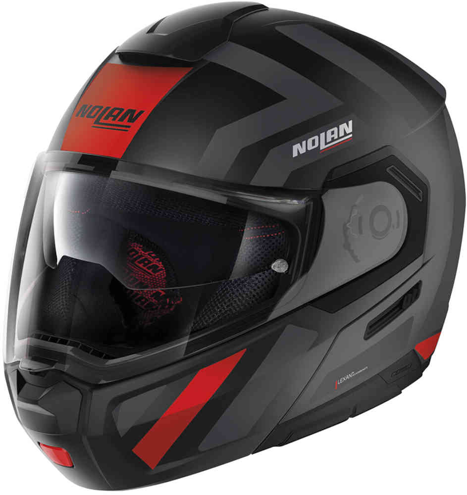 Nolan N90-3 Laneway 039 Black/Matt Red Helmet – Regina Specialties