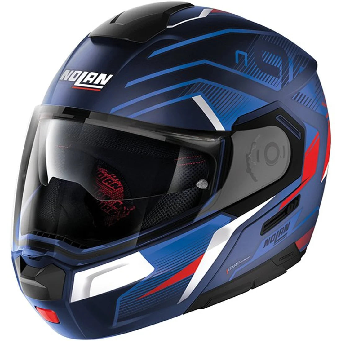 Nolan N90-3 Comeback 046 Flat Cayman Blue/White/Red Helmet – Regina ...