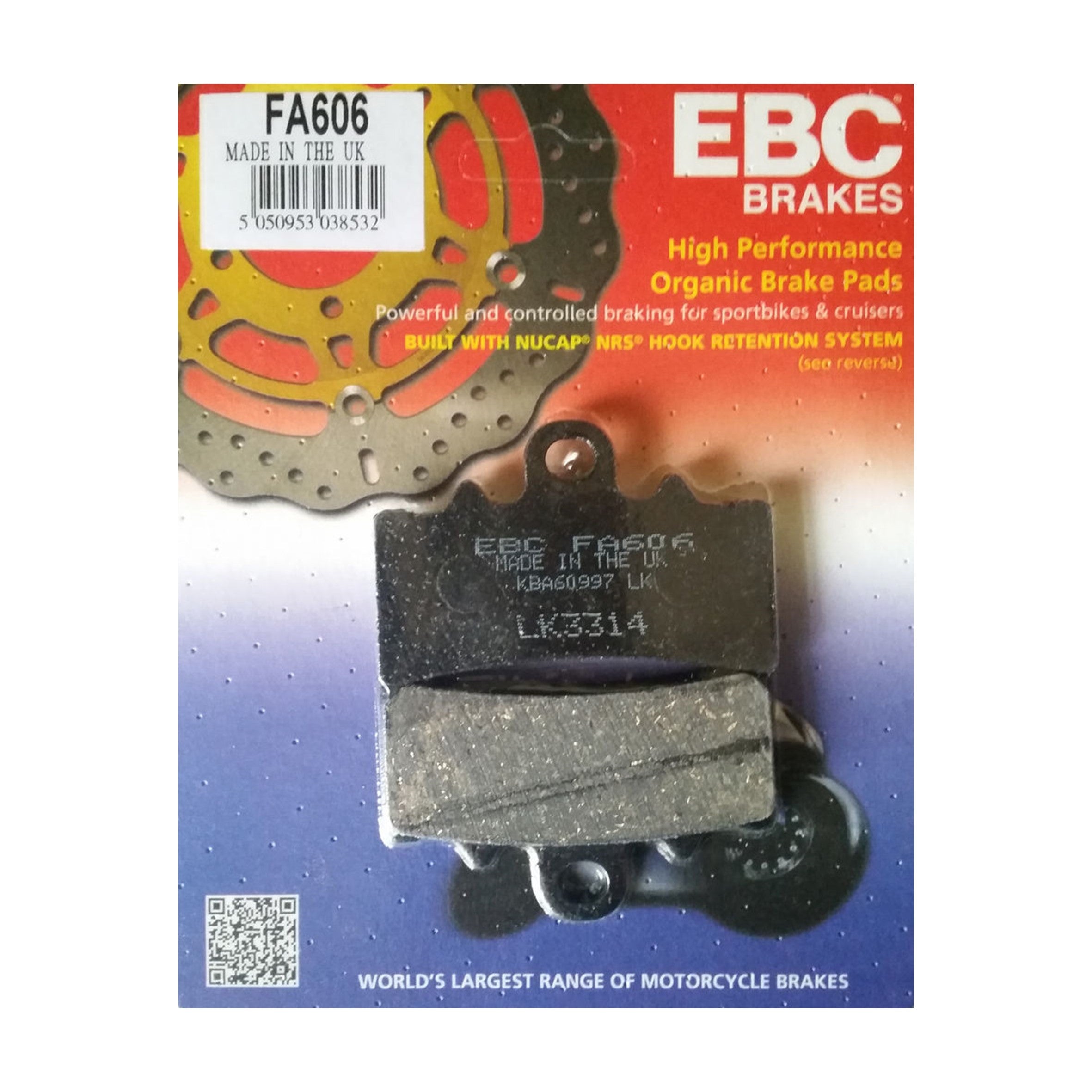 EBC Brakes FA606 Organic Brake Pad Set – Regina Specialties